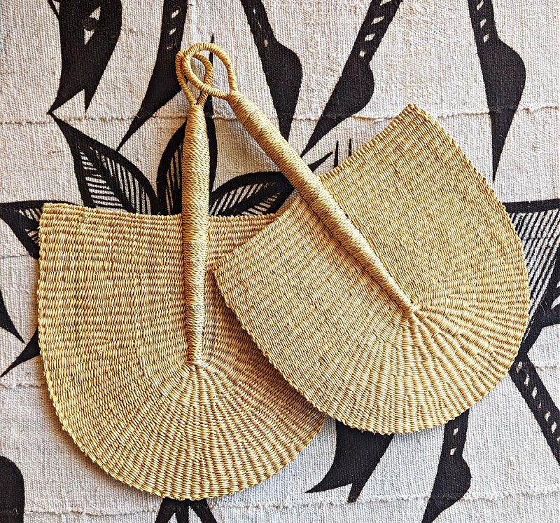 Woven Grass Hand Fan Natural Elements – Reflektion Design