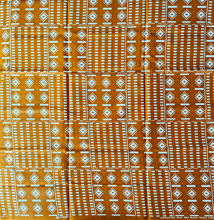 Mustard Brown White African Print 2 Yards – Reflektion Design