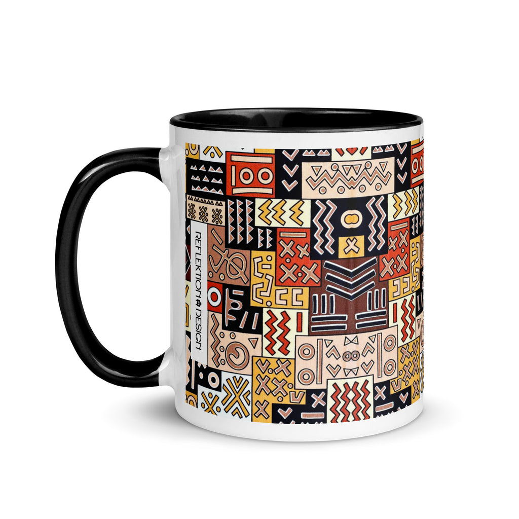 Black Brown Tribal Pattern Coffee Mug – Reflektion Design