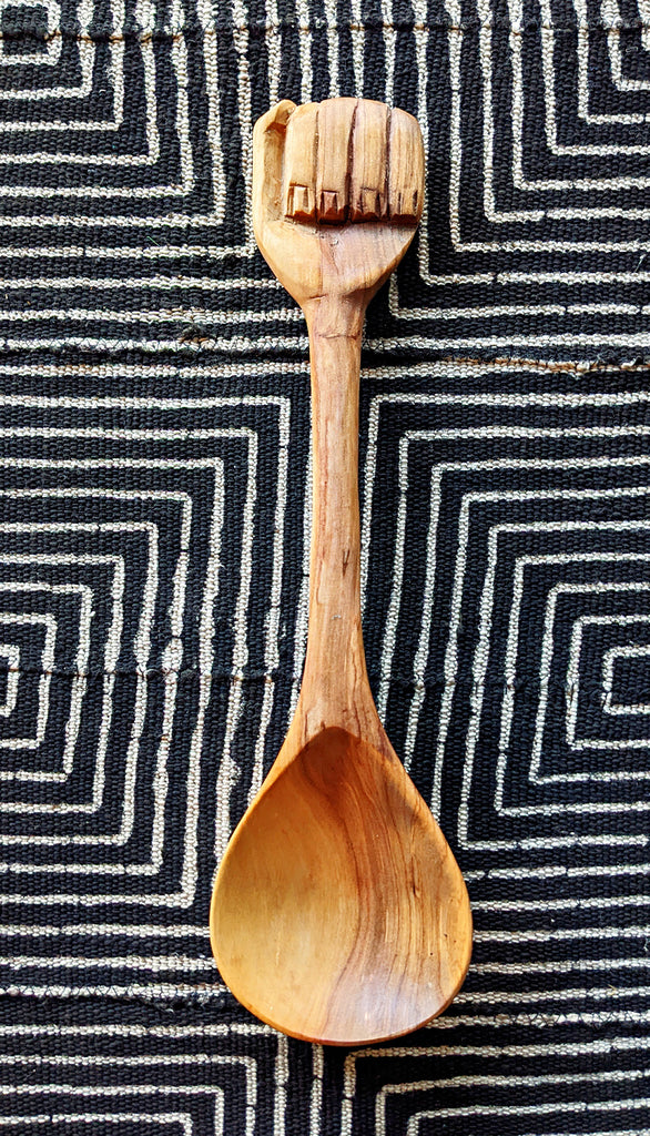 Large Black Power Fist Wood Spoon – Reflektion Design