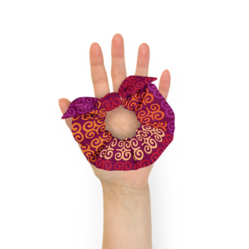 Purple Adinkra Symbol African Pattern Hair Scrunchie – Reflektion Design
