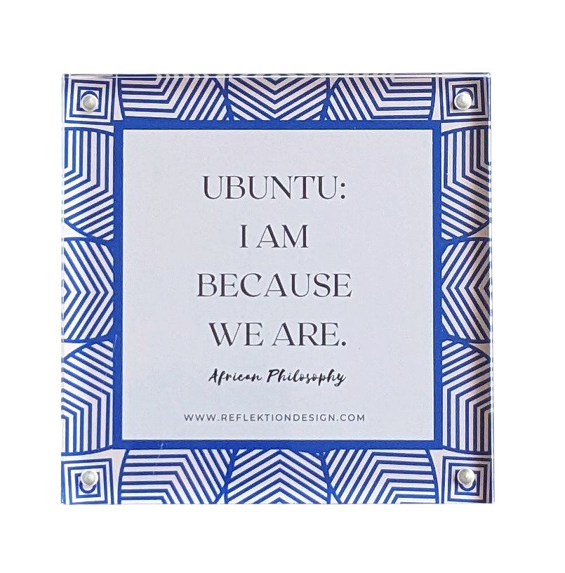 Ubuntu African Proverb Art Framed – Reflektion Design