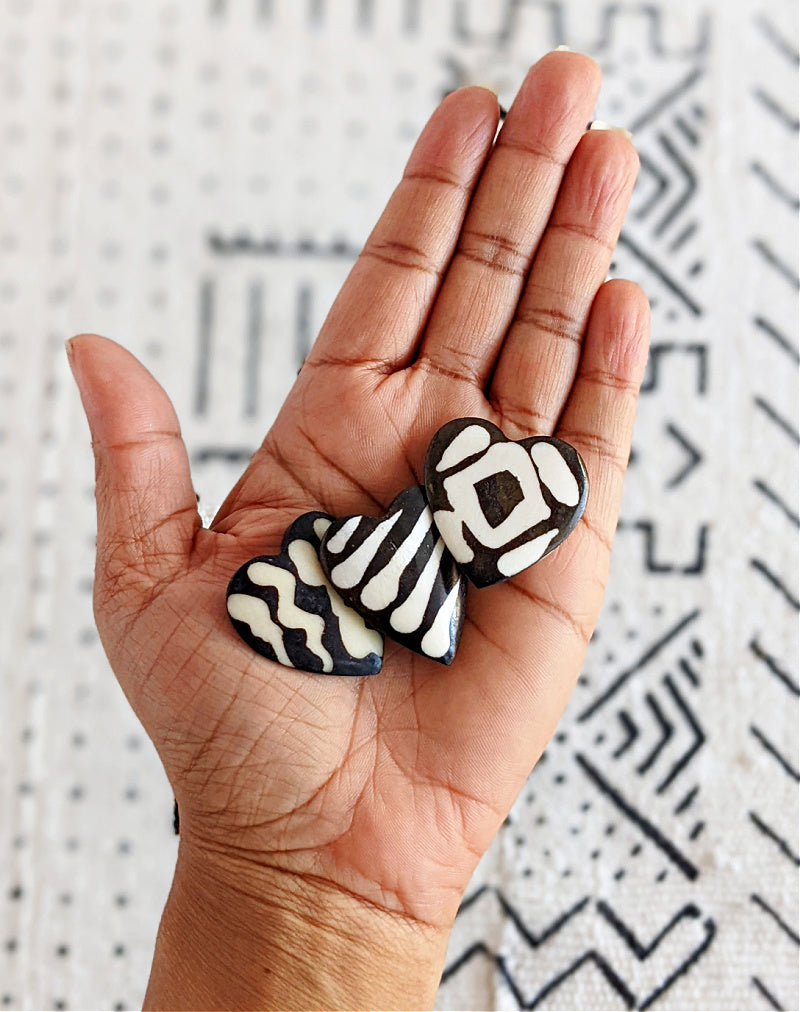 Bone Heart Shaped Love Tokens - Set of 3 – Reflektion Design