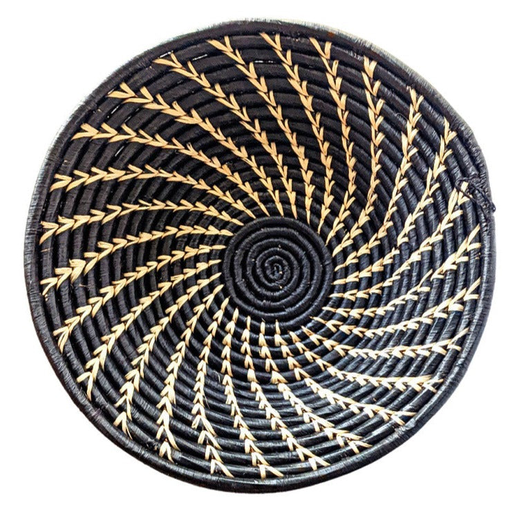 Large Black White Woven African Basket – Reflektion Design