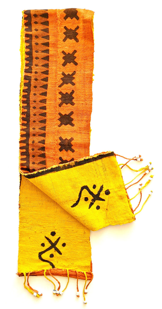 Yellow Orange Mud Cloth Infinity Scarf – Reflektion Design