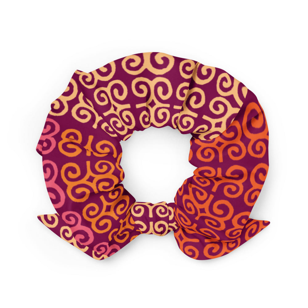 Purple Adinkra Symbol African Pattern Hair Scrunchie – Reflektion Design