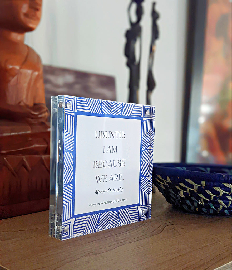 Ubuntu African Proverb Art Framed – Reflektion Design